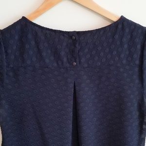 Maeve | Tops | Anthropo Maeve Sheer Navy Blue Top | Poshmark